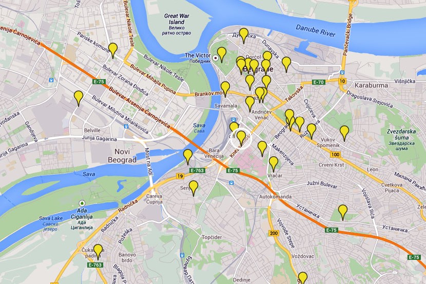 Mapa lokacija na kojima se sakuplja pomoć u Beogradu | besti.rs